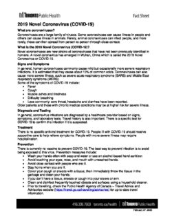 Novel-Coronavirus (COVID-19) Fact Sheet - Family Day : Family Day